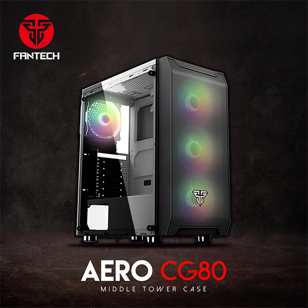 Fantech AERO CG80 RGB Middle Tower Case | Midas Computer Center
