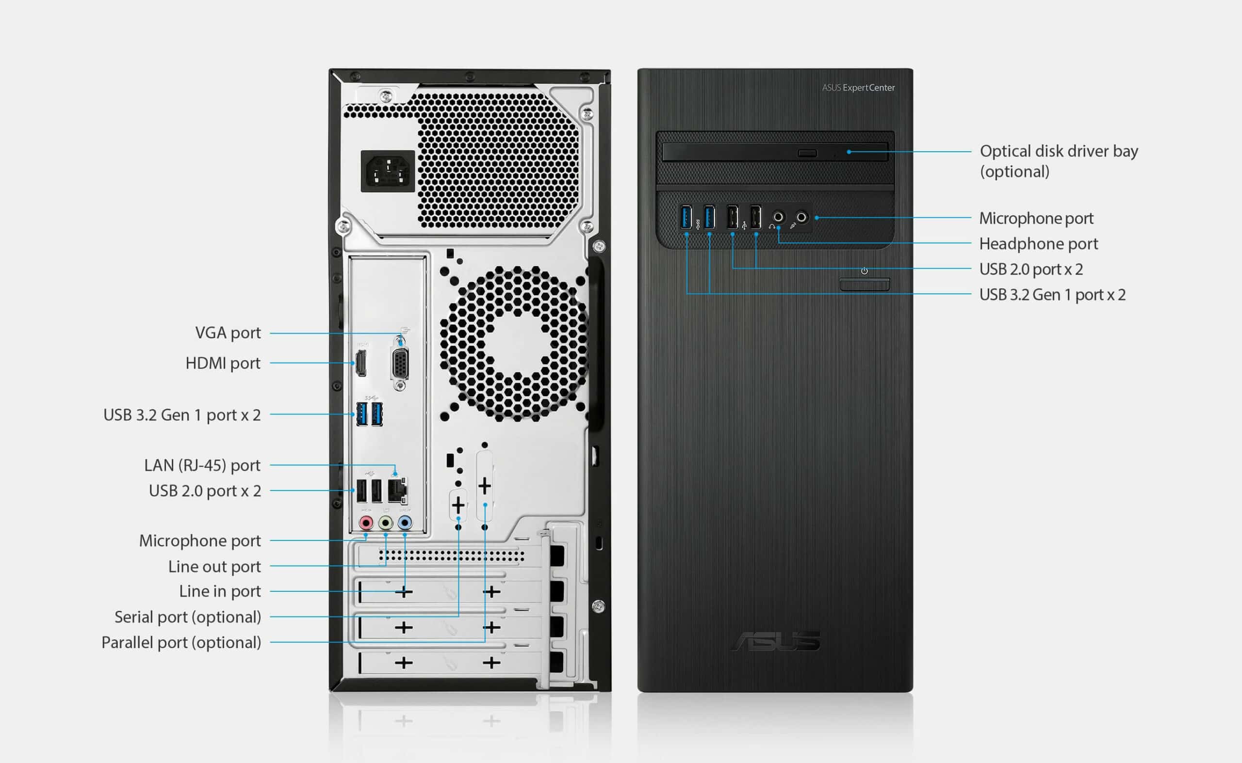 ASUS ExpertCenter D3 Tower Desktop PC - 10th Gen Intel® Core™ i3-10100 ...