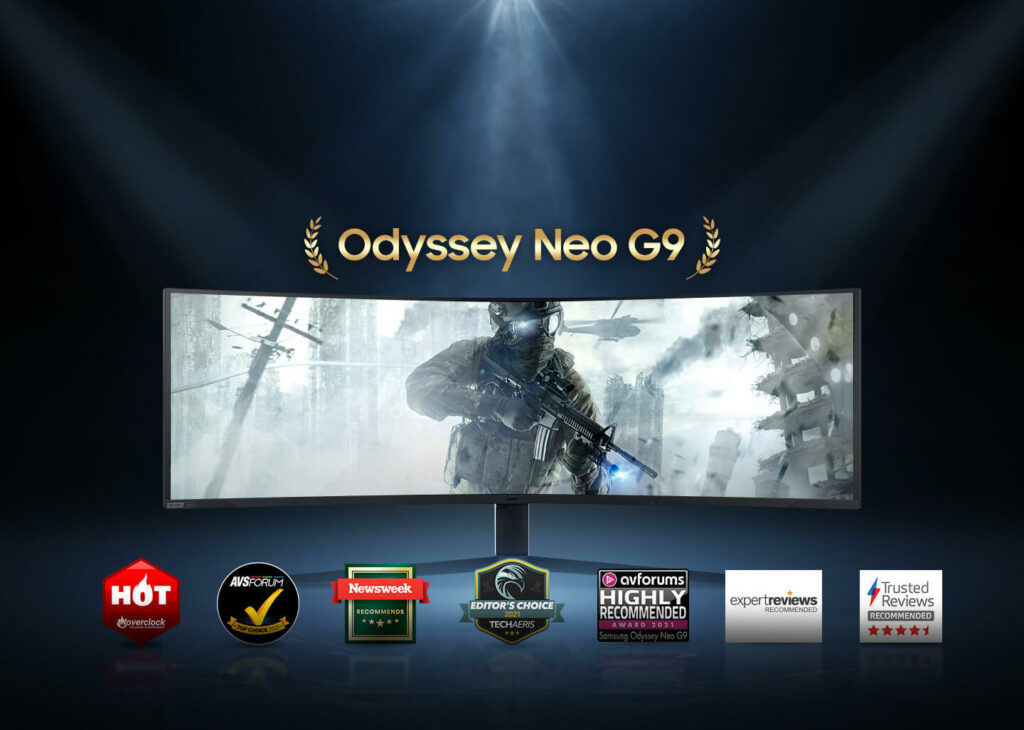 SAMSUNG Odyssey Neo G9 49-inch Gaming DQHD Quantum Mini-LED Monitor ...