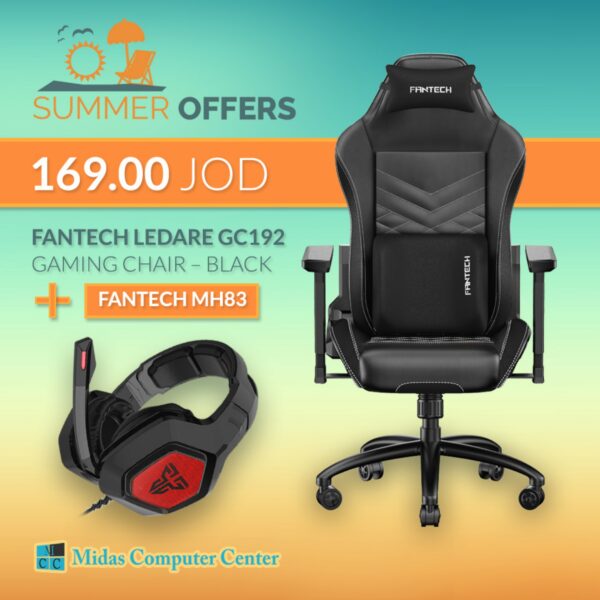 FANTECH LEDARE GC192 GAMING CHAIR - BLACK | Ultimate Specs